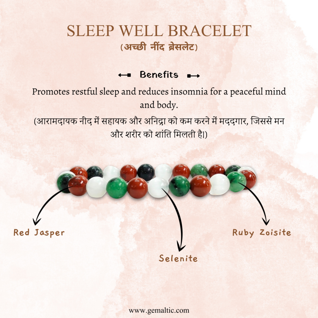 Sleep Well Bracelet - Calming Gemstone Jewelry for Better Sleep